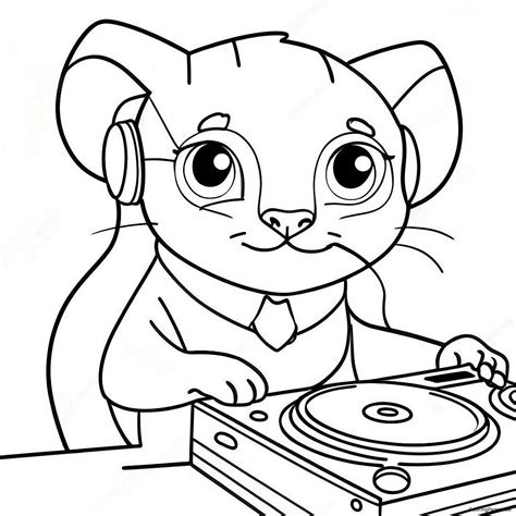 Dj Catnip Coloring Page 64223 51477 Dj Catnip Coloring Page 64223 51477