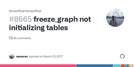 Freezegraph Not Initializing Tables · Issue 8665 · Tensorflow