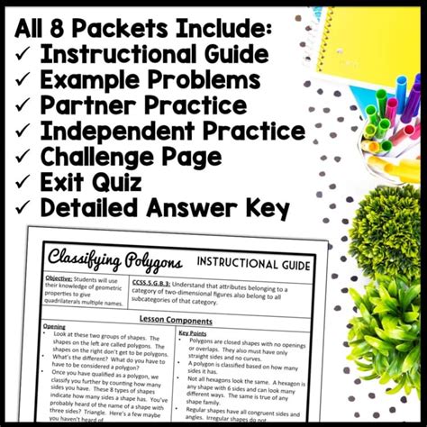 Vocabulary Geometry Worksheet 2d 2 D Shapes Attributes Of Coordinate