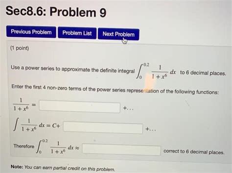 Solved Sec86 Problem 3 Previous Problem Problem List Next