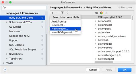 Configuring Ruby Interpreter Help Rubymine