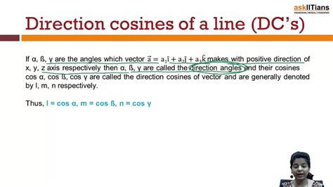 Direction Cosines, Direction Ratios, Angle between two lines|Maths|11th|IIT JEE MainAdv ...