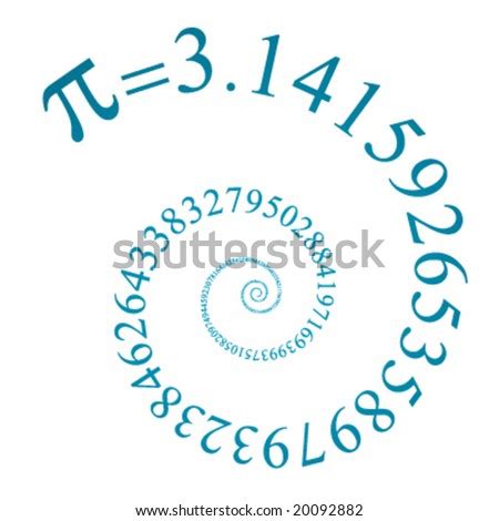 Pi Number On Many Digits In Spiral Stock Vector 20092882 Shutterstock