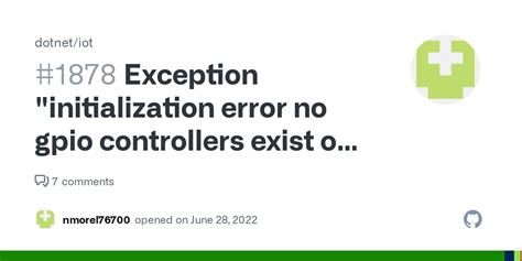 Exception Initialization Error No Gpio Controllers Exist On This System Issue