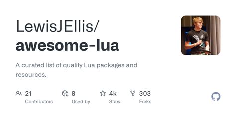 GitHub LewisJEllis Awesome Lua A Curated List Of Quality Lua Packages And Resources