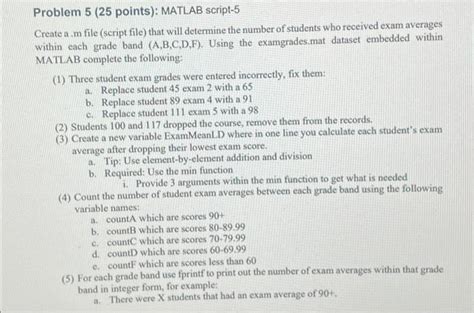 Solved Problem Points MATLAB Script Create A M Chegg
