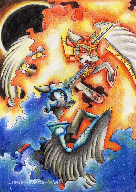 Nightmare Moon Vs Daybreaker By Lunar White Wolf On Deviantart
