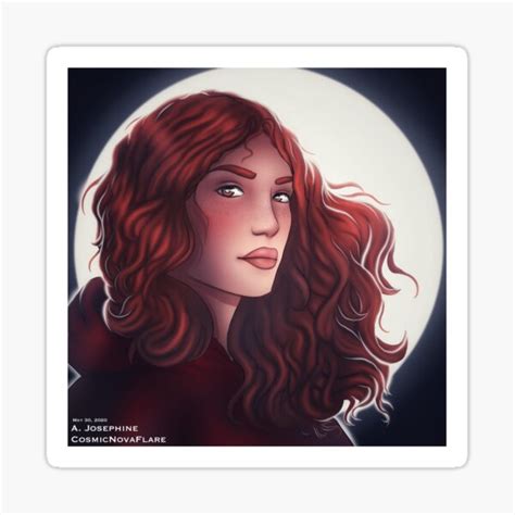 Scarlet Framed Sticker For Sale By Cosmicnovaart Redbubble