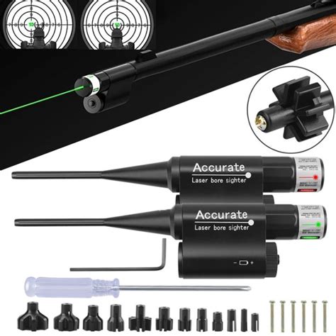 With Batteries Green Red La Ser Bore Sight Kit For 177 To 12ga Barrel La Ser For Zeroing Scope