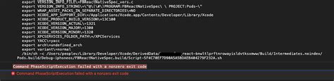 React Native Ios 빌드에러 Command Phasescriptexecution Failed With A
