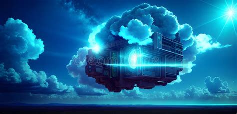 Generative Ai Cloud Computing Technology Online Data Storage For Business Network Concept