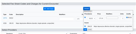 add all to justify on fee sheet · issue 4104 · openemr openemr · github
