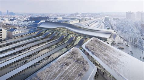 Zaha Hadid Architects Designs Sweeping Bridge For Vilnius Railway Station