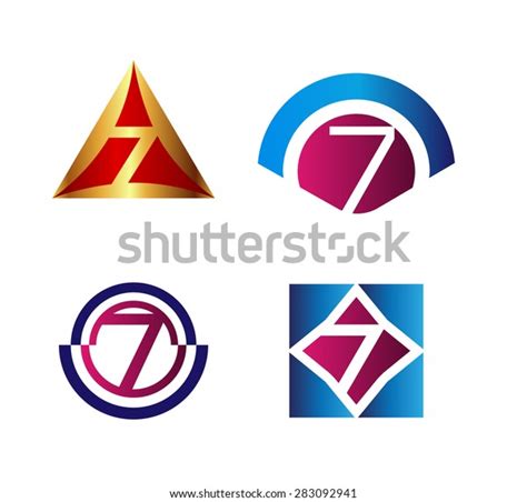7 Number Seven Logo Symbol Icon Stock Vector Royalty Free 283092941
