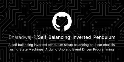 GitHub Bharadwaj R Self Balancing Inverted Pendulum A Self Balancing Inverted Pendulum Setup