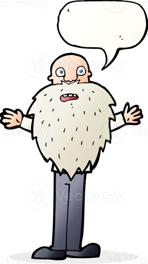 Caricatura Viejo Barbudo Con Burbuja Del Discurso 39921840 Png