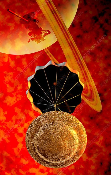 Huygens Probe Descent To Titan Stock Image R2500180 Science