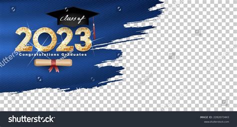 Class 2023 Vector Text Graduation Gold Stock Vector Royalty Free
