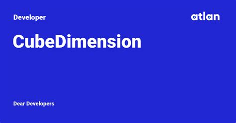 Cubedimension Developer