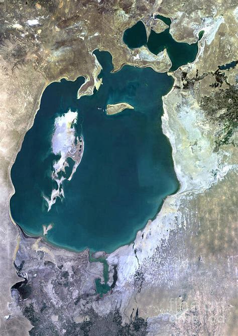 Shrinking Of The Aral Sea In 1990 Poster By Planetobserver Science