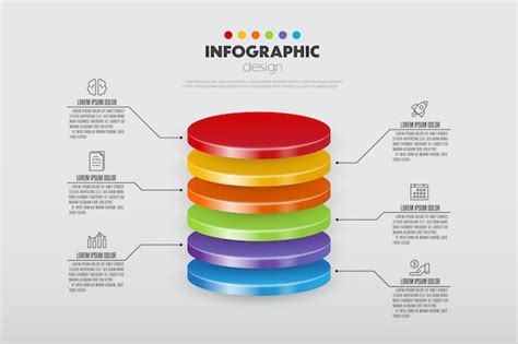 Premium Vector Vector Stack Of Colorful Circle Infographic
