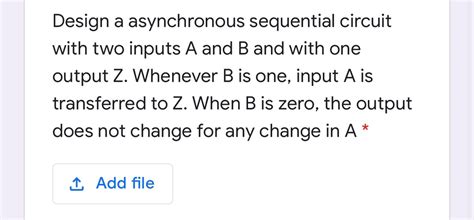 Answered Design A Asynchronous Sequential Bartleby