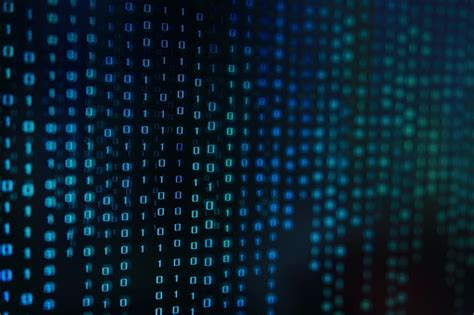 power of big data binary code information bit on computer monitor