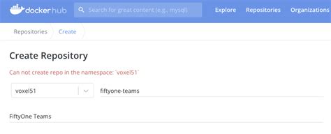 Unable To Create Repository In Organization I Own Docker Hub Docker Community Forums