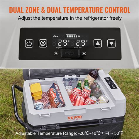 Vevor Car Refrigerator 12 Volt Car Refrigerator Fridge 56 Qt 53 L