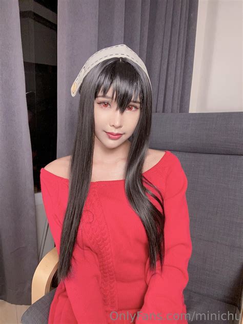 Minichu Yor Forger Red Sweater Nudecosplay Biz