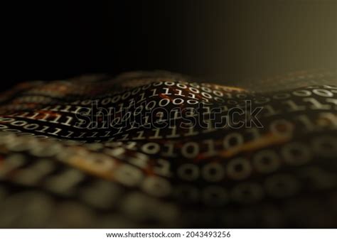 Binary Code Close Design3d Renderingmatrix Binary Stock Illustration