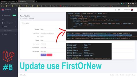 Create Form View For Update Use Firstornew Laravel 8 Youtube