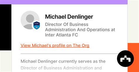 Michael Denlinger Director Of Business Administration And Operations At Inter Atlanta Fc The Org
