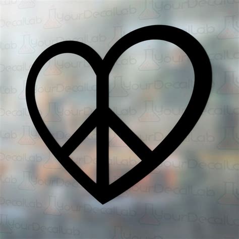 Peace Sign Decal Etsy