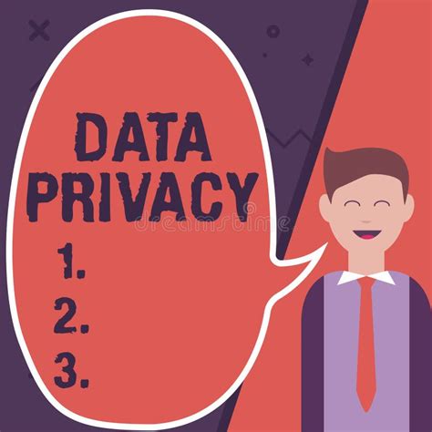Hand Writing Sign Data Privacy Word Written On Internet Security And