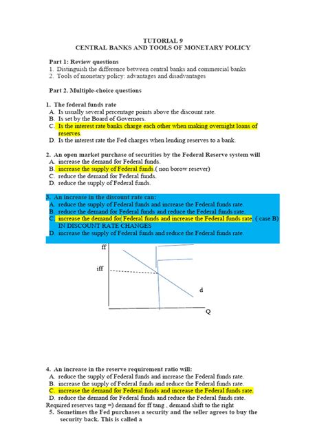 Tutorial 9 Fmt Pdf Federal Funds Rate Federal Reserve