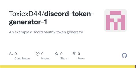 Github Toxicxd Discord Token Generator An Example Discord Oauth