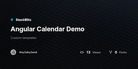 angular calendar demo stackblitz