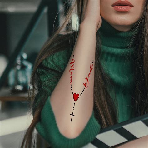 Mom Heart Tattoo For Men