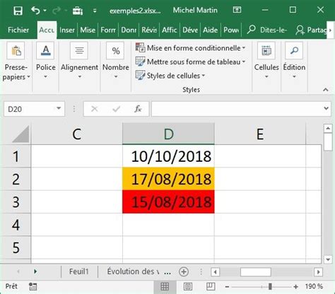 Cet Article Vous Montre Comment Colorer Une Cellule Contenant Une Date