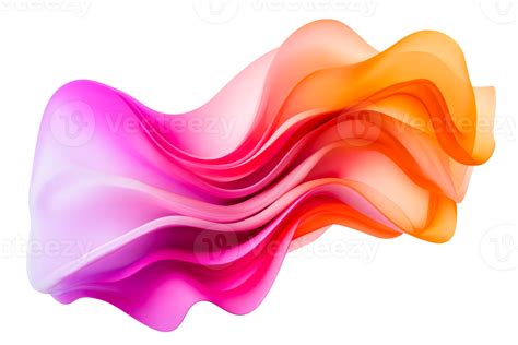 Abstract Flowing Fabric In Vibrant Colors 58989351 Png