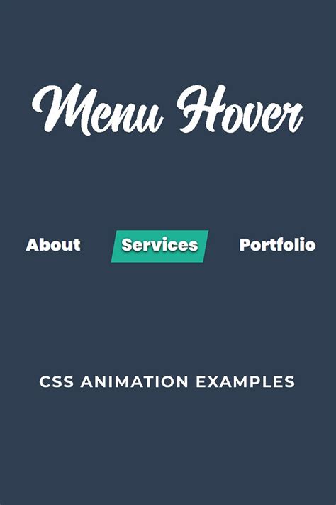 Css Creative Menu Hover Effects Css Animation Examples Css Creative