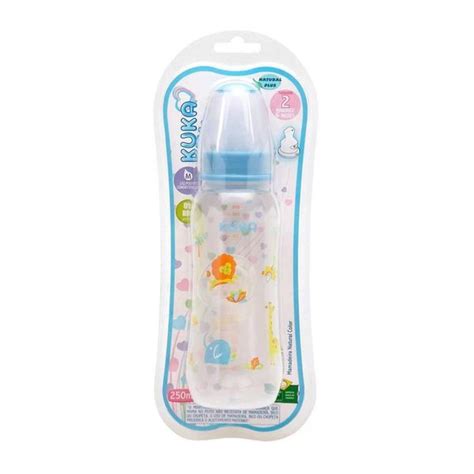 Mamadeira Kuka Plus Color Universal Natural 250ml Azul Lavagnoli