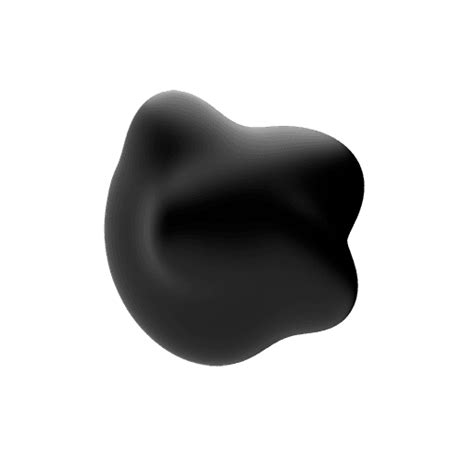 Shapefest™ Black Clay Floating Blobs 3d Illustrations