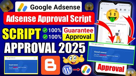How To Get AdSense Approval Script 2025 | 100% Approval Guarantee For Blogger | Adsense Approval ...