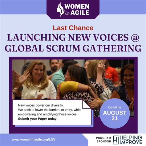 Launchingnewvoices Womeninagile Wia Gsgams Newvoices Agile Scrum