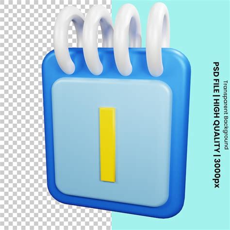 Premium Psd 3d Rendering Calender Icon Object