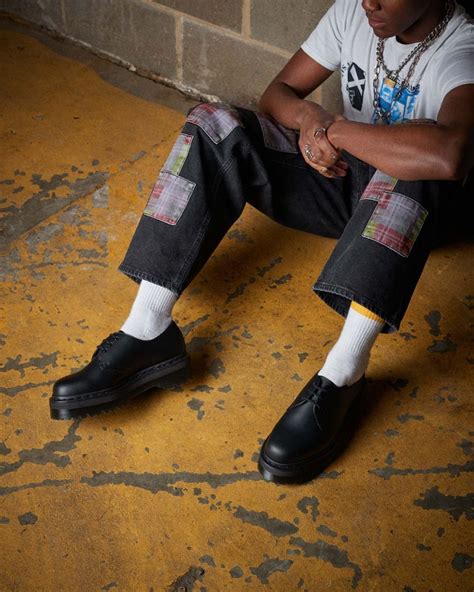 Shop Dr Martens 1461 Felix Vegan Quad Mono In Black