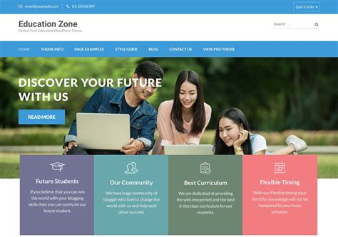 Download Education Zone Free Responsive WordPress Theme – Education Zone