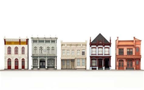 Premium Ai Image Urban Building Cluster A Cohesive Set Of Contemporary Structures Isolated On